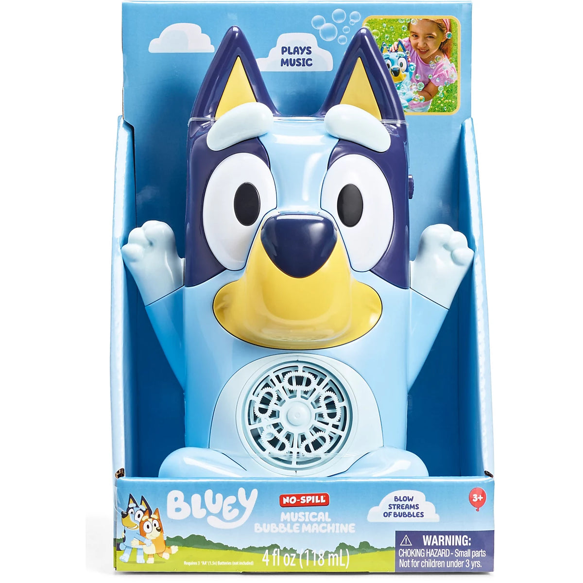 Bluey No-Spill Musical Bubble Machine | Noggin Factory Toy Shop