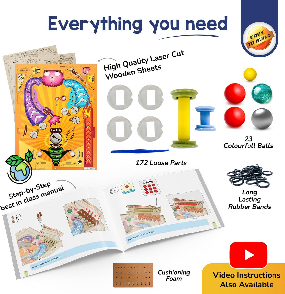 Mini Pinball STEM Building Kit | Noggin Factory Toy Shop